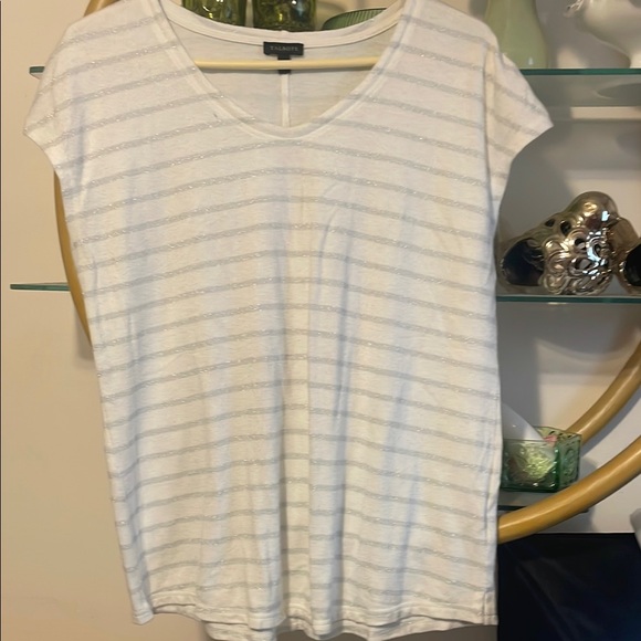Talbots | Tops | Talbots White Striped Womens Top00552 | Poshmark